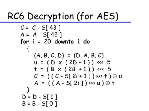 ppt the rc6 block cipher a simple fast secure aes proposal powerpoint presentation id 3270305