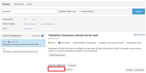 sonarqube cannot deactivate rule with missing quality profile stack overflow