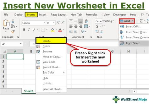 How To Insert A New Worksheet In Excel Step By Step Shortcut Keys