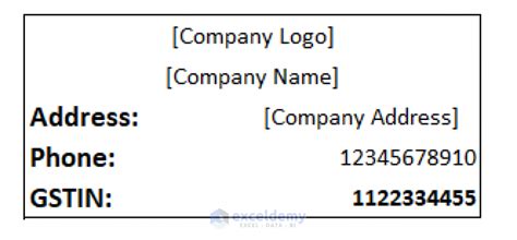 how to create a tally gst invoice format in excel with easy steps