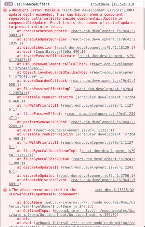 Maximum Update Depth Exceeded Using Flexible Multiline Text Field In