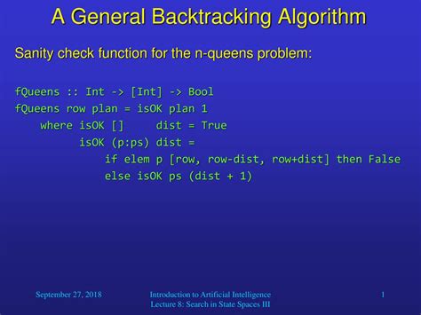 a general backtracking algorithm ppt download
