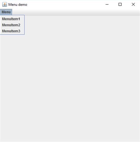 Java Swing JMenuBar GeeksforGeeks