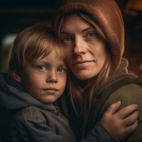 Premium Ai Image Mom And Son High Quality 4k Ultra Hd Hdr