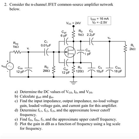 Solved 2 Consider The N Channel JFET Common Source Chegg