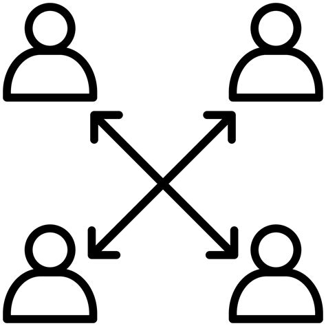 Cross Functional Teams Icon Line Vector Illustration 35193646 Vector