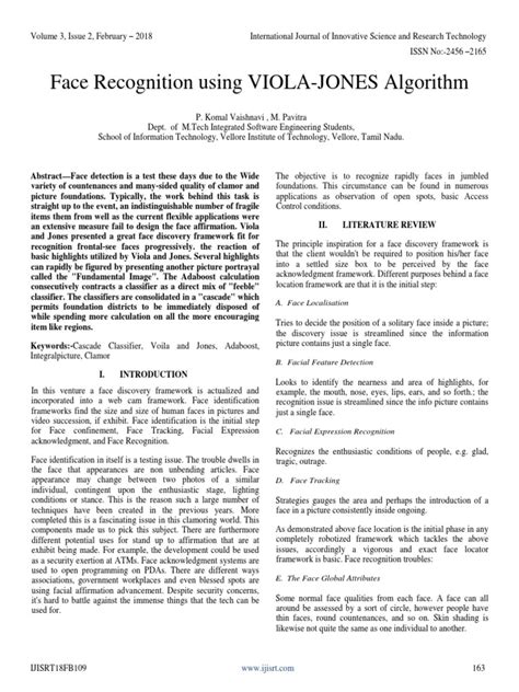 face recognition using viola jones algorithm pdf face cognitive science