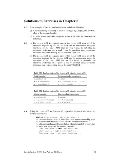 solutions to exercises in chapter 8 stack operation corresponding list operation s pdf