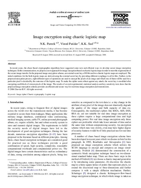 pdf double phase image encryption and decryption using logistic tent map and chaotic logistic