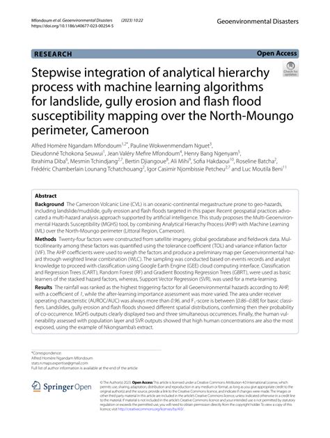 pdf stepwise integration of analytical hierarchy process with machine learning algorithms for