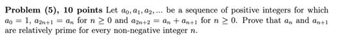 solved problem 5 10 points let a0 a1 a2 be a sequence
