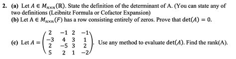 solved a let a∈mn×n r state the definition of the