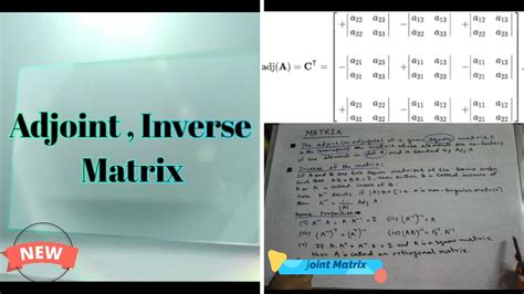inverse matrix adjoint of a matrix examples adjugate matrix how to find adjoint of