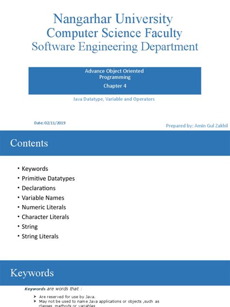 computer science faculty nangarhar university pdf data type variable computer science
