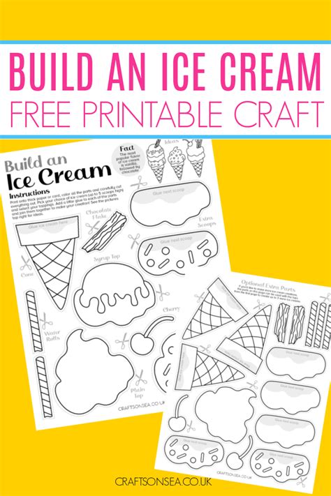 Build Your Own Ice Cream Free Printable Craft Pjs And Paint