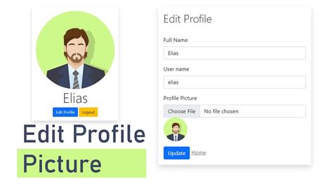 update profile image using php and mysql edit profile picture using database youtube