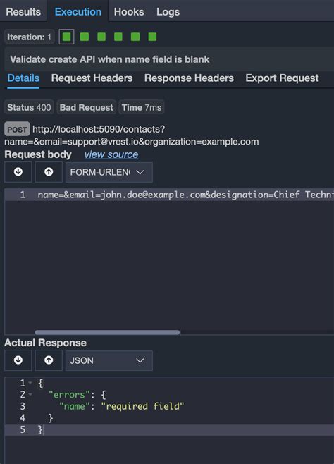 Data Driven Testing VREST NG Documentation