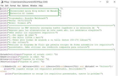 Ejercicio de programación Diagrama de flujo y codificación en Python