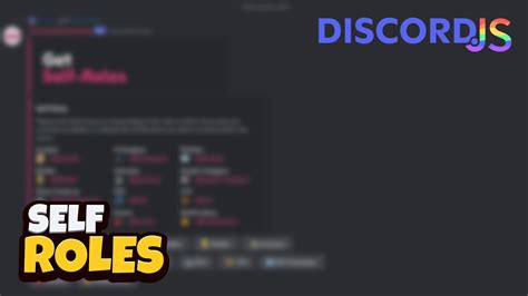 How To Create A SELF ROLES COMMAND Using Discord Js For Your Server V14