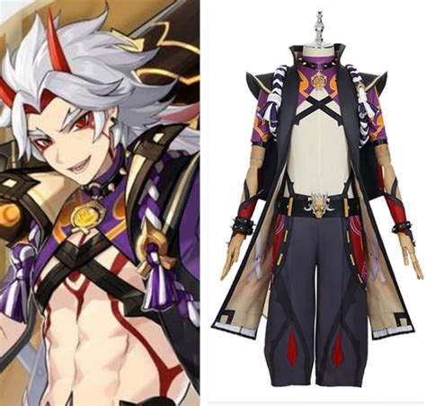 Genshin Impact Arataki Itto Cosplay Costume Arataki Battle Etsy