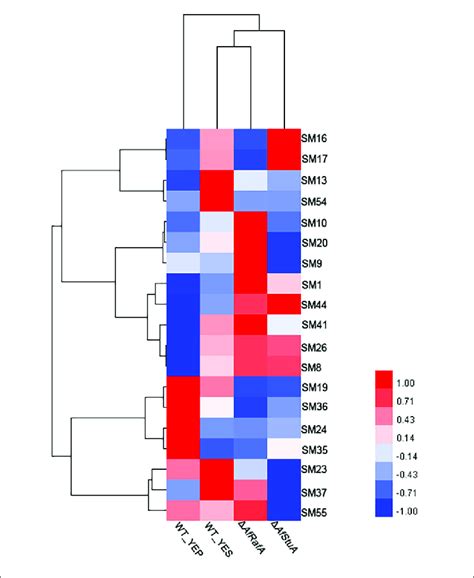 Heatmap Of Expression Levels Of Secondary Metabolism Core Genes In