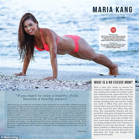 Fit Mom Maria Kang Reveals 2015 Calendar Featuring No Excuse Mothers Daily Mail Online