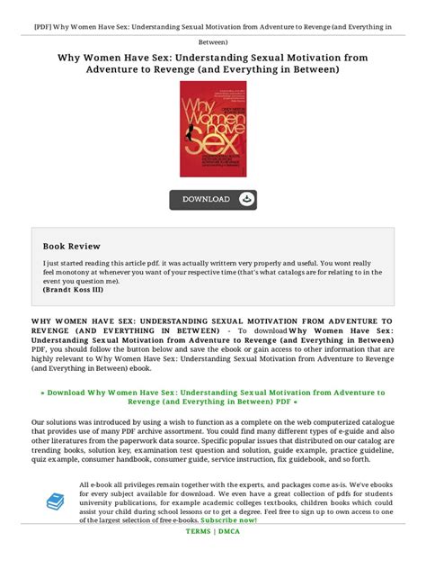understanding women s sexual motivations a book review of why women have sex pdf book