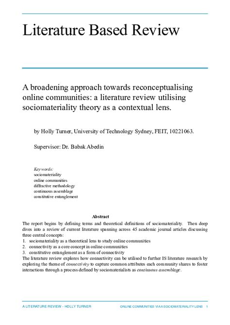 pdf literature based review a broadening approach towards reconceptualising online