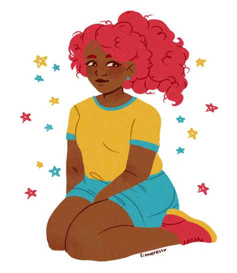 1598820 Alternate Hairstyle Artistfioweress Blushing Chubby Clothes Dark Skin