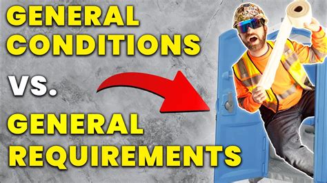 General Conditions Vs General Requirements Construction Terms YouTube