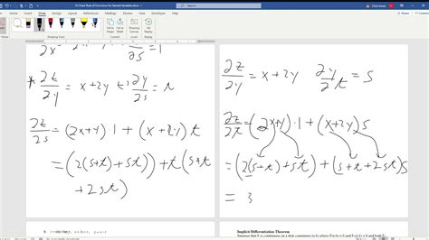 16 2 chain rule of functions for several variables youtube