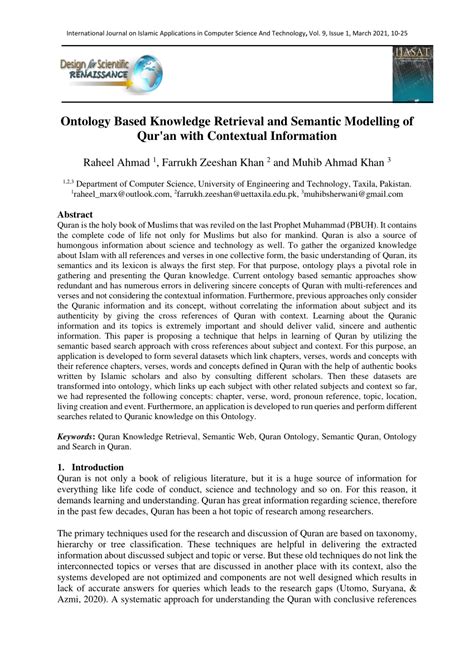pdf ontology based knowledge retrieval and semantic modelling of qur an with contextual