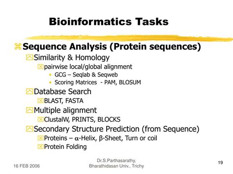 ppt sequence alignment algorithms application to bioinformatics tool development powerpoint