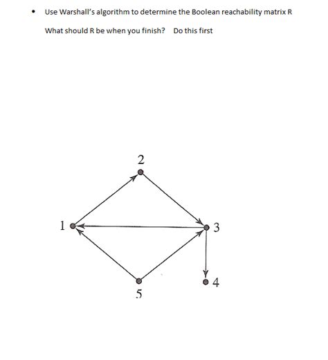 solved use warshall s algorithm to determine the boolean