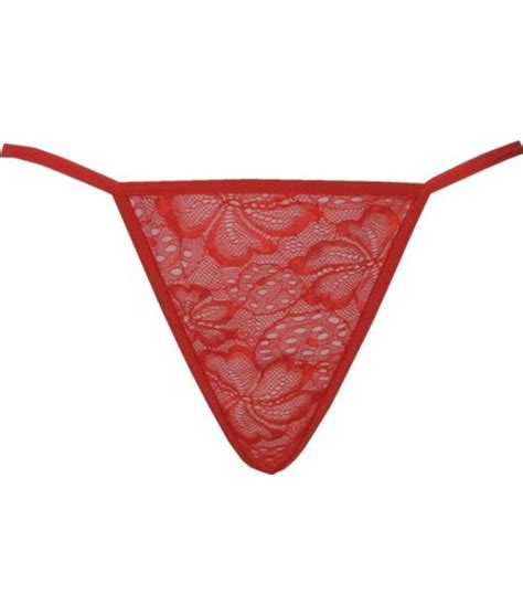 Sheer Red G String Discreet Tiger