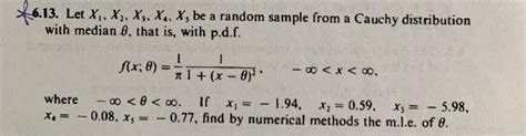 solved 6 13 let x1 x2 x3 x4 x5 be a random sample from a