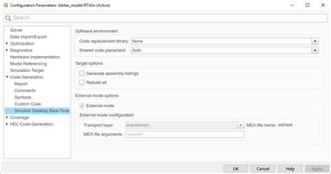 set run in kernel mode external mode scope parameters matlab and simulink mathworks 中国