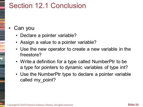 chapter 12 pointers and dynamic arrays copyright © 2005 pearson addison wesley all rights