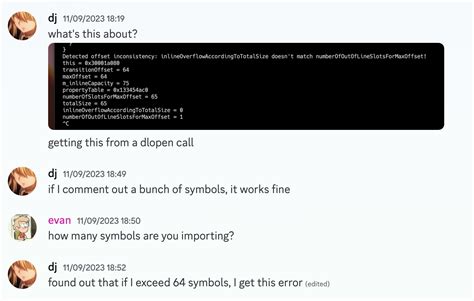 Dlopen With More Than 63 Symbols Will Exceed Object Inline Capacity