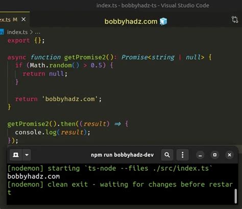 declare a function with a promise return type in typescript bobbyhadz