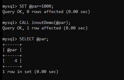 Mysql Stored Procedure Parameter Types And Examples Mysqlcode