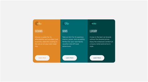 frontend mentor 3 column preview card component responsive solution using flex and grid coding