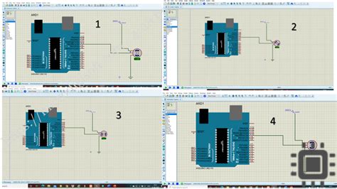 intefacing servo motor control with arduino in proteus