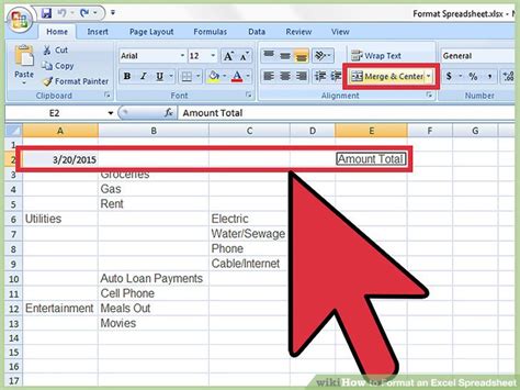 3 Ways To Format An Excel Spreadsheet WikiHow