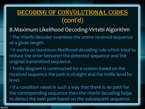 convolutional codes and their decoding