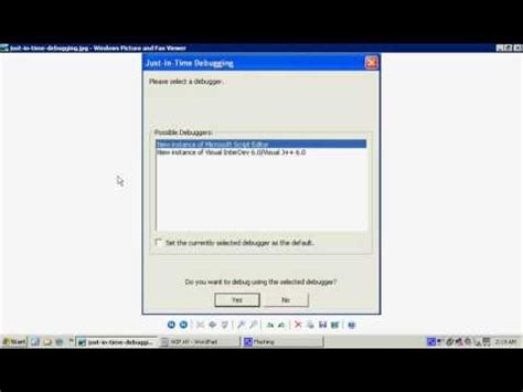 How To Fix Just In Time Debugging Debugger Error When Installing