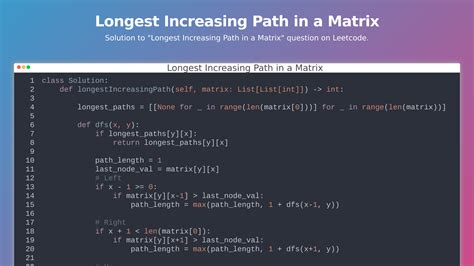 longest increasing path in a matrix greatcode dev
