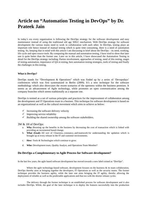 pdf automation testing in devops
