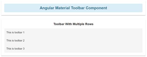 Angular Material Toolbar