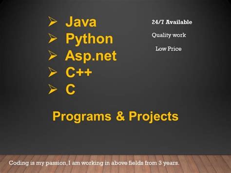 Help In Java Pyhton Cpp Asp Net JavaFx Or C Programming Upwork